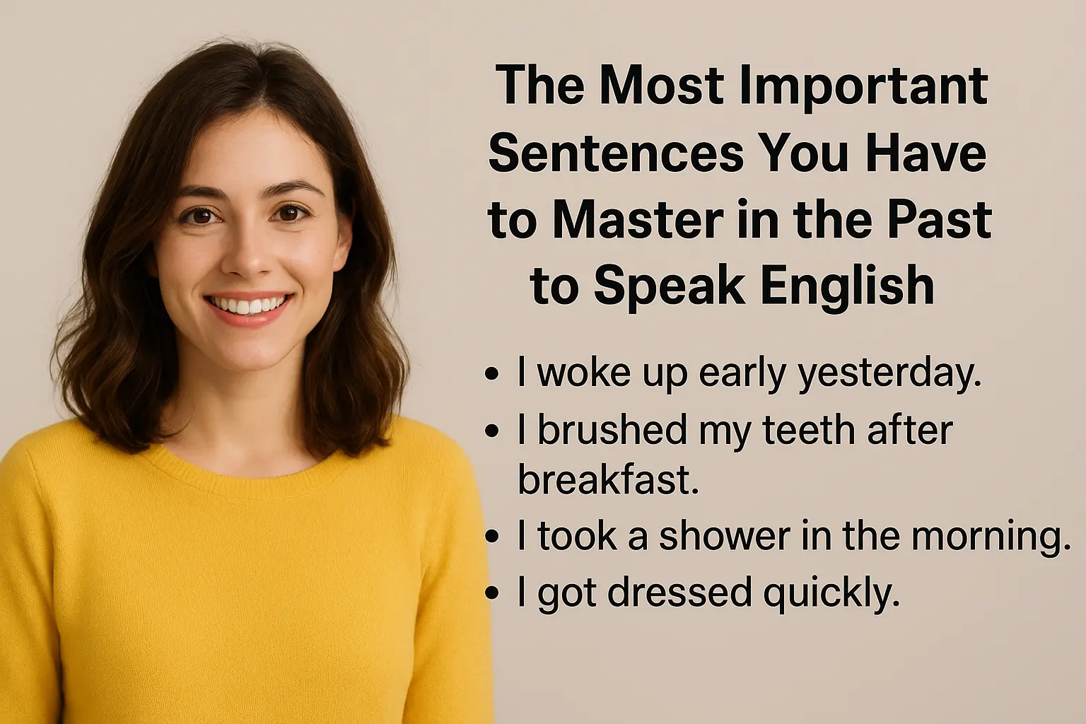 100 Essential Past Simple Sentences for Daily English Speaking and Writing